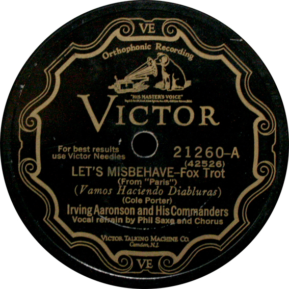 Irving Aaronson & His Commanders «Let’s Misbehave» | 78 Revoluciones ...